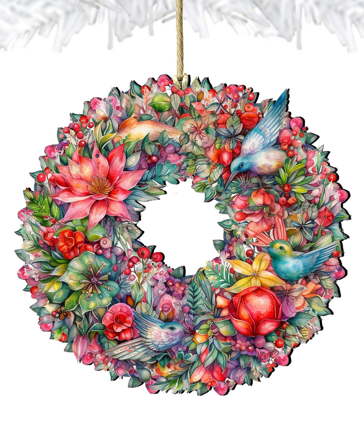 Click here for Designocracy Holiday Wooden Ornaments Summer Bloom... prices