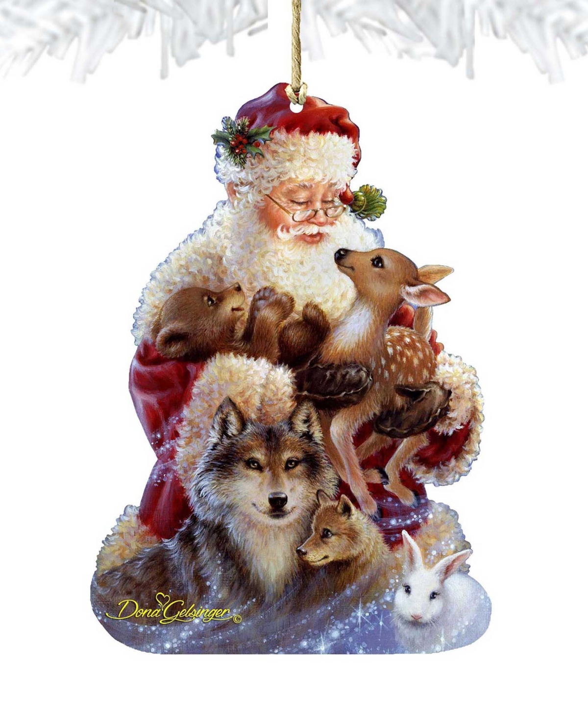 Click here for Designocracy Santa Little Friends Wooden Ornament... prices