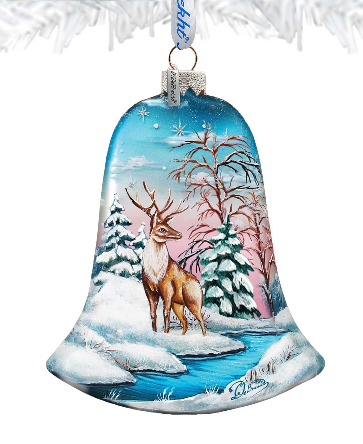Click here for G.DeBrekht Winter Deer Bell Holiday Ornament - Mul... prices