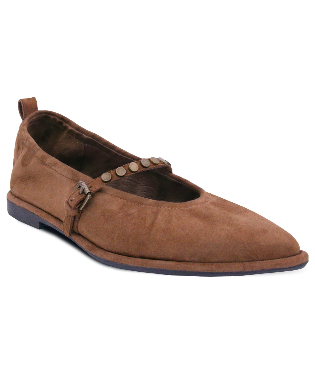 Click here for Ash Womens Bella Studs Slip-On Flats - Chestnut Ca... prices