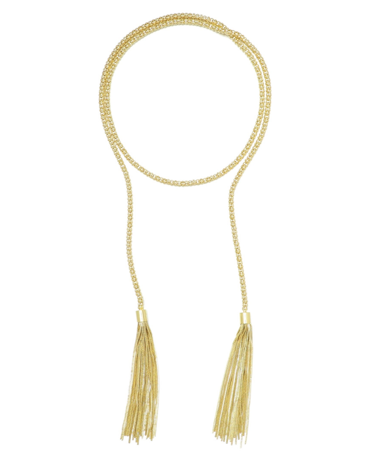Click here for Adornia Gold Tassel Wrap Necklace - Gold prices