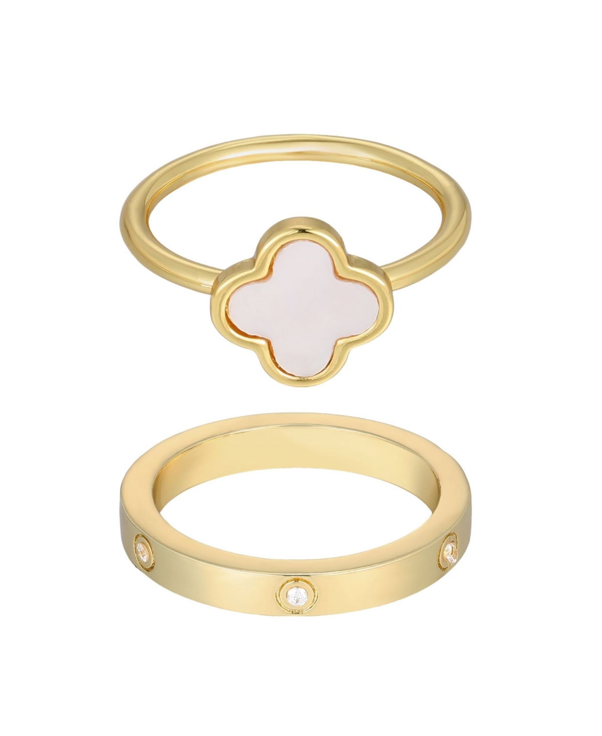 Click here for Adornia Gold Imitation Pearl Clover and Eternity B... prices