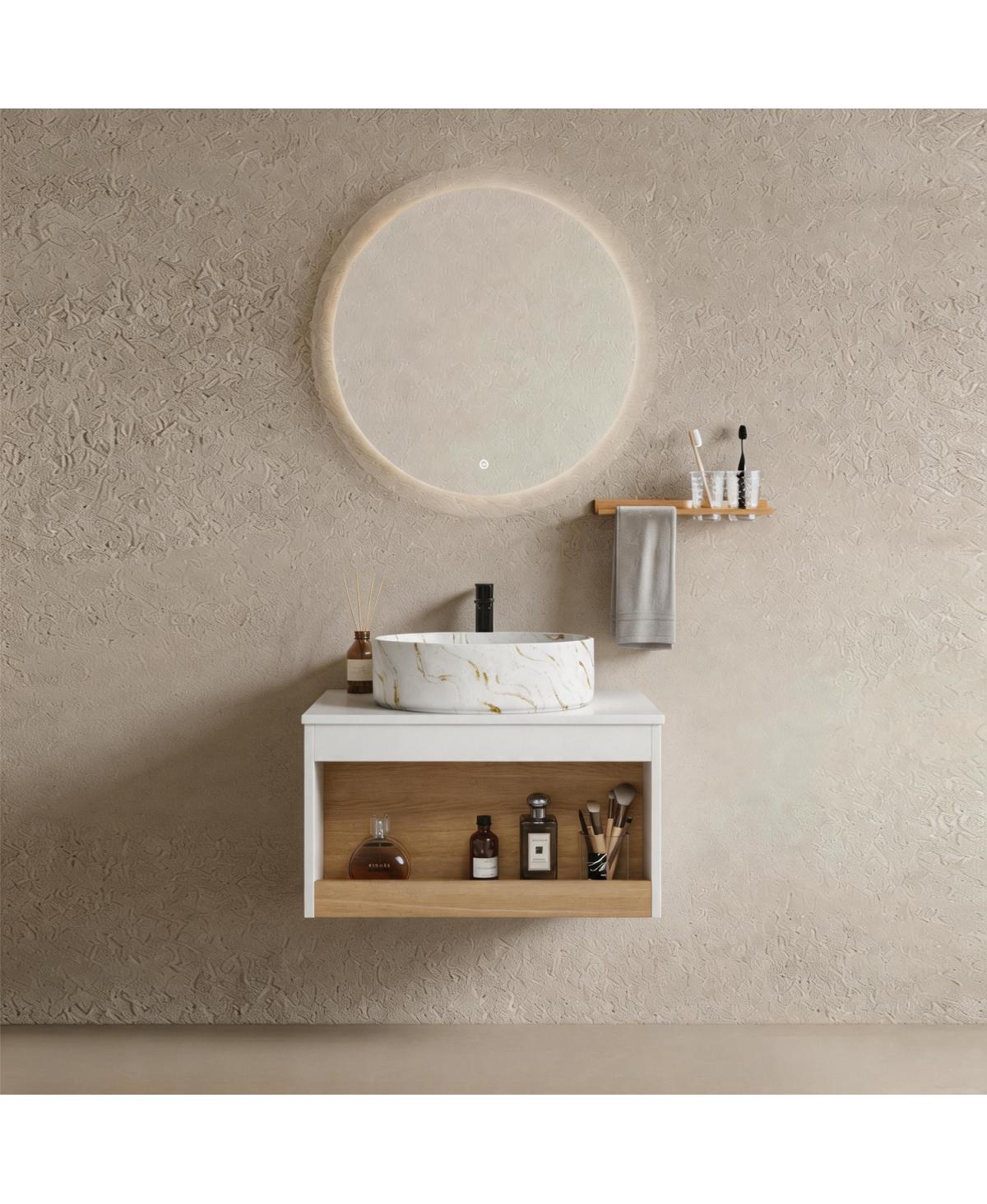 Click here for Sillysis Wall Mounted Bathroom Vanity with Marble... prices