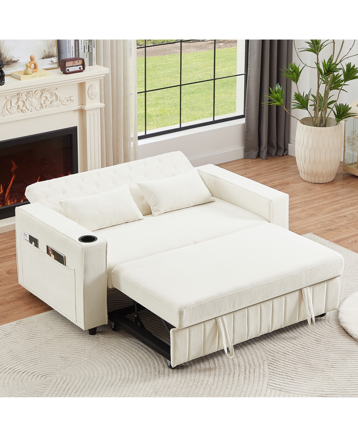Click here for Clihome 61.4 Pull-out Sofa Bed Convertible Couch L... prices