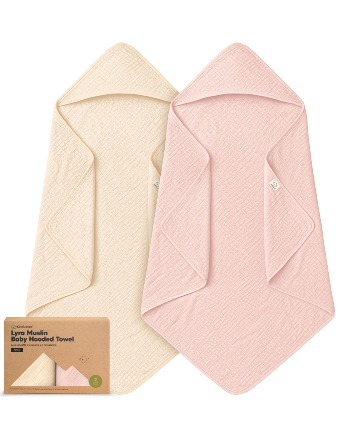Click here for KeaBabies 2pk Lyra Muslin Baby Towels with Hoods f... prices