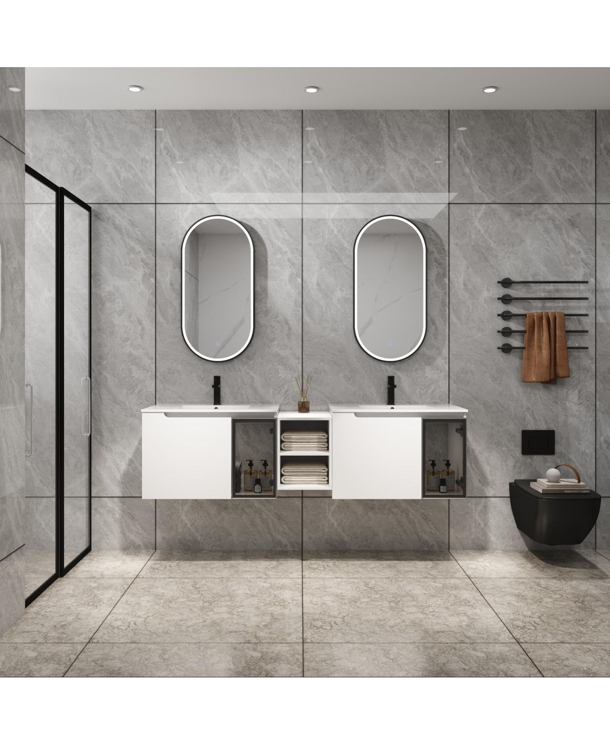Click here for Sillysis Double Sink Wall Mounted Bathroom Vanity... prices