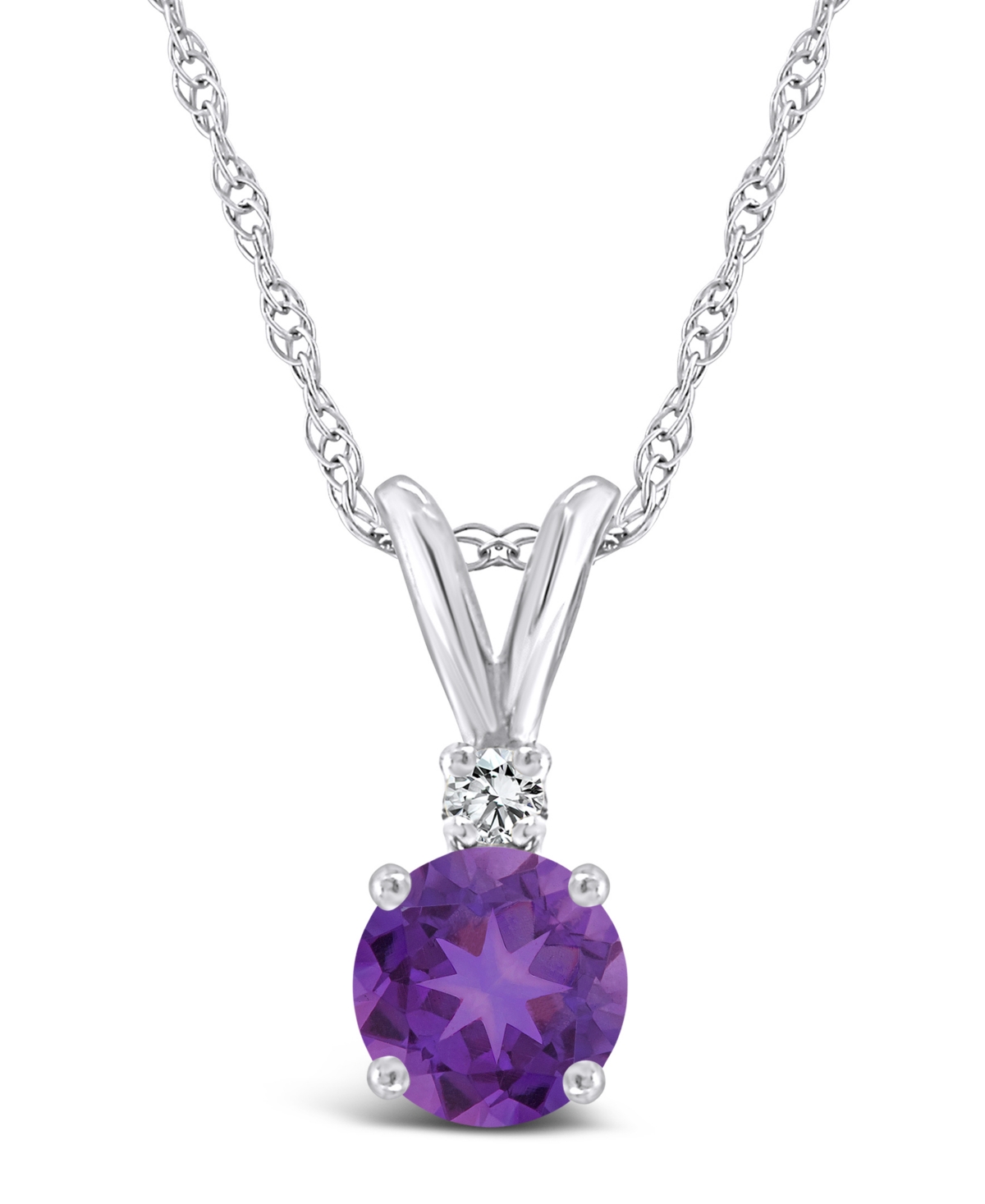 Click here for Amethyst (1/2 ct. t.w.) and Diamond Accent Pendant... prices