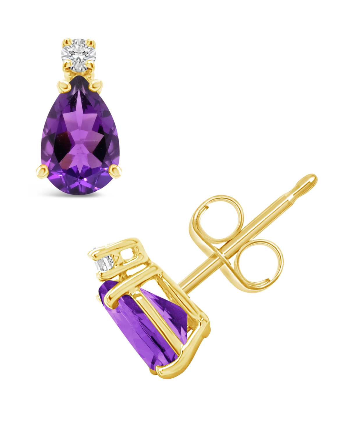 Click here for Amethyst (3/4 ct.t.w) and Diamond Accent Stud Earr... prices