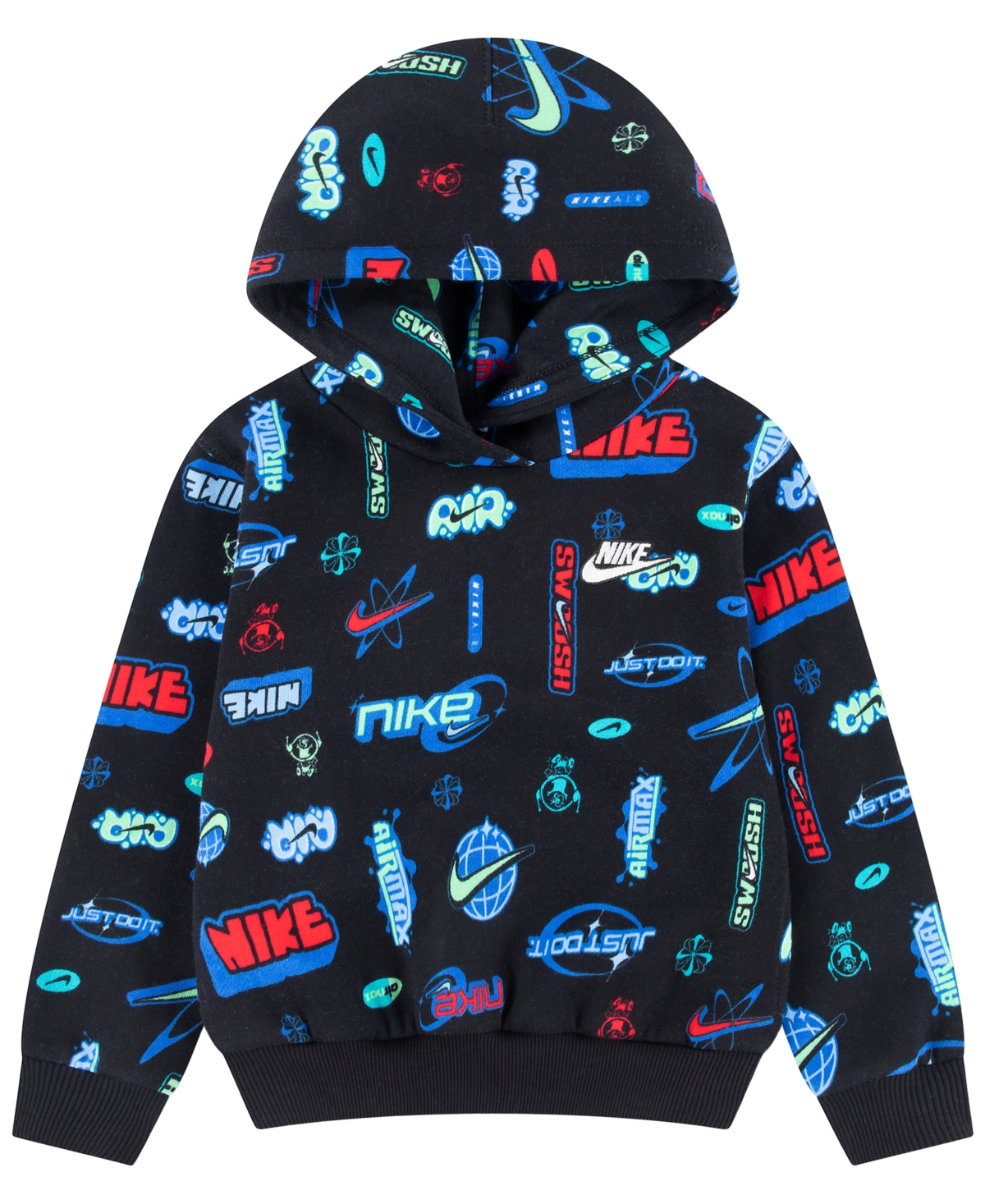 Click here for Nike Boys 4-7 Logo Printed Pullover Hoodie - Black prices