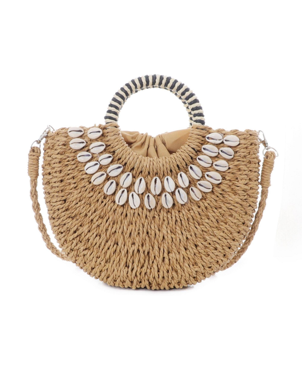 Click here for Adornia Womens Basket Arc Shell-Embroidered Handle... prices