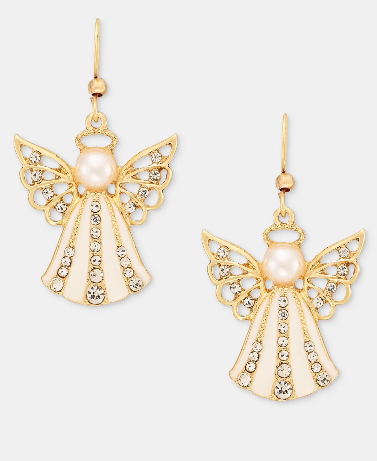 Click here for Macys Faux Pearl Angel Drop Earrings  Macys Exclus... prices