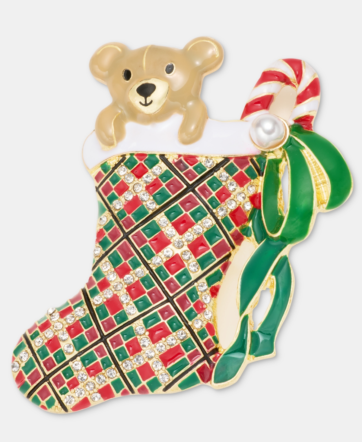 Click here for Holiday Lane Plaid Stocking Pin  Macys Exclusive -... prices