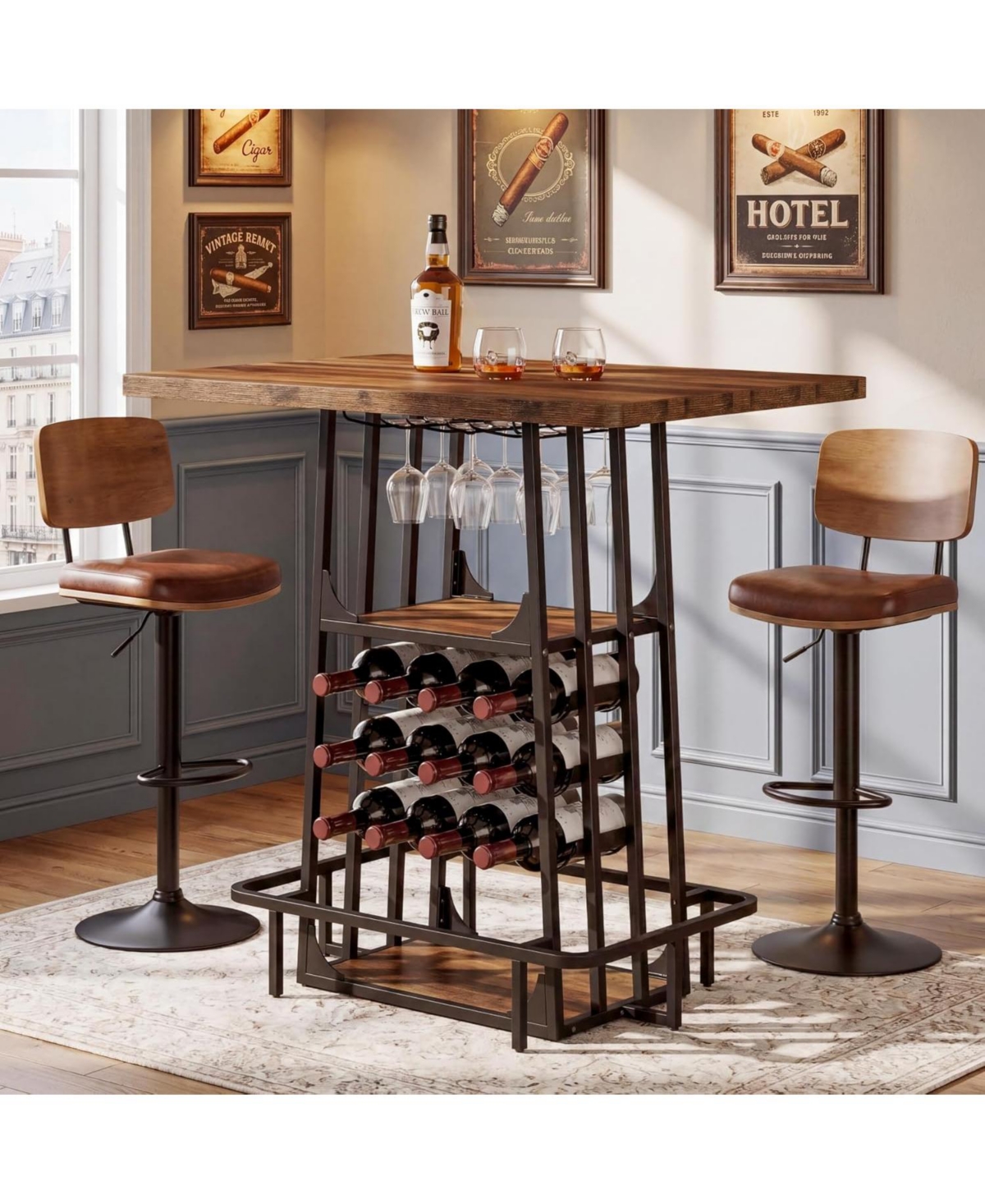 Click here for Tribesigns 3-Tier Industrial Bar Table  39.4 Inch... prices