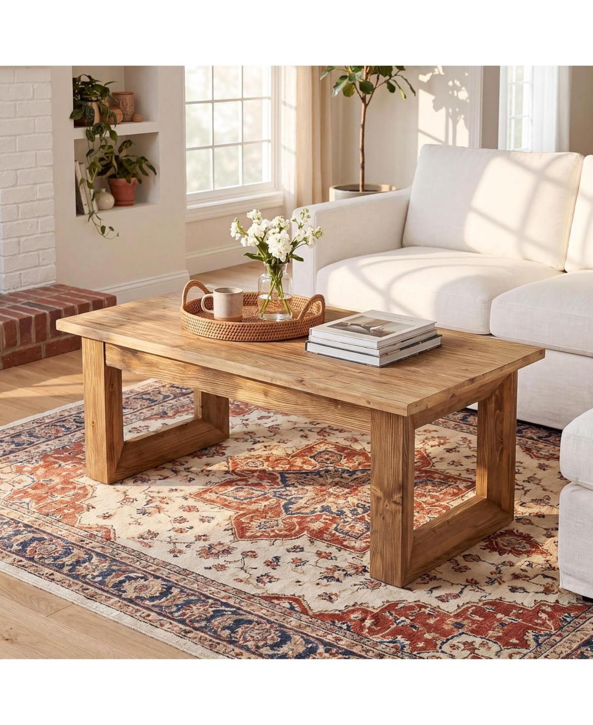 Click here for Tribesigns 47.2 Solid Wood Coffee Table  Rectangul... prices
