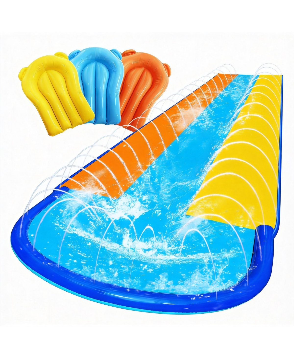 Click here for Aofar Water Slip Slide 3 Lane Sprinkler Bodyboards... prices