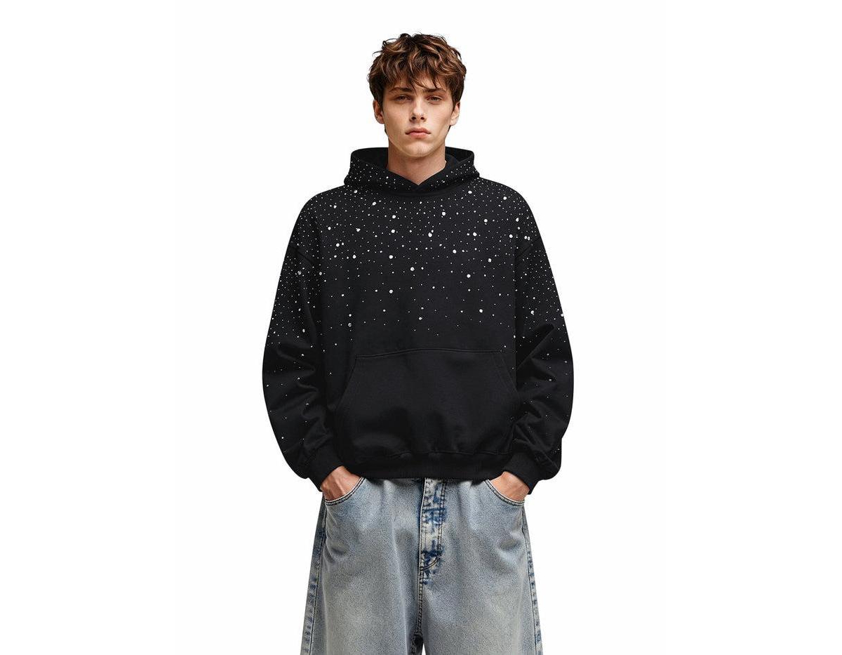 Click here for Aelfric Eden Mens Rhinestone Pullover Hoodie - Bla... prices