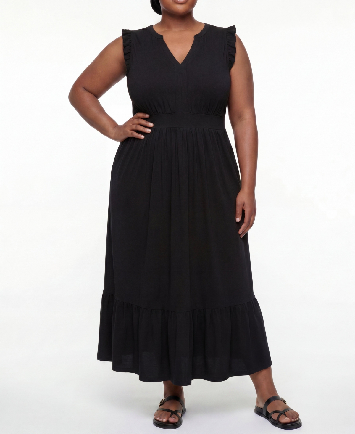 Click here for Torrid Plus Size Belle Isle Flutter Sleeve Midi Dr... prices