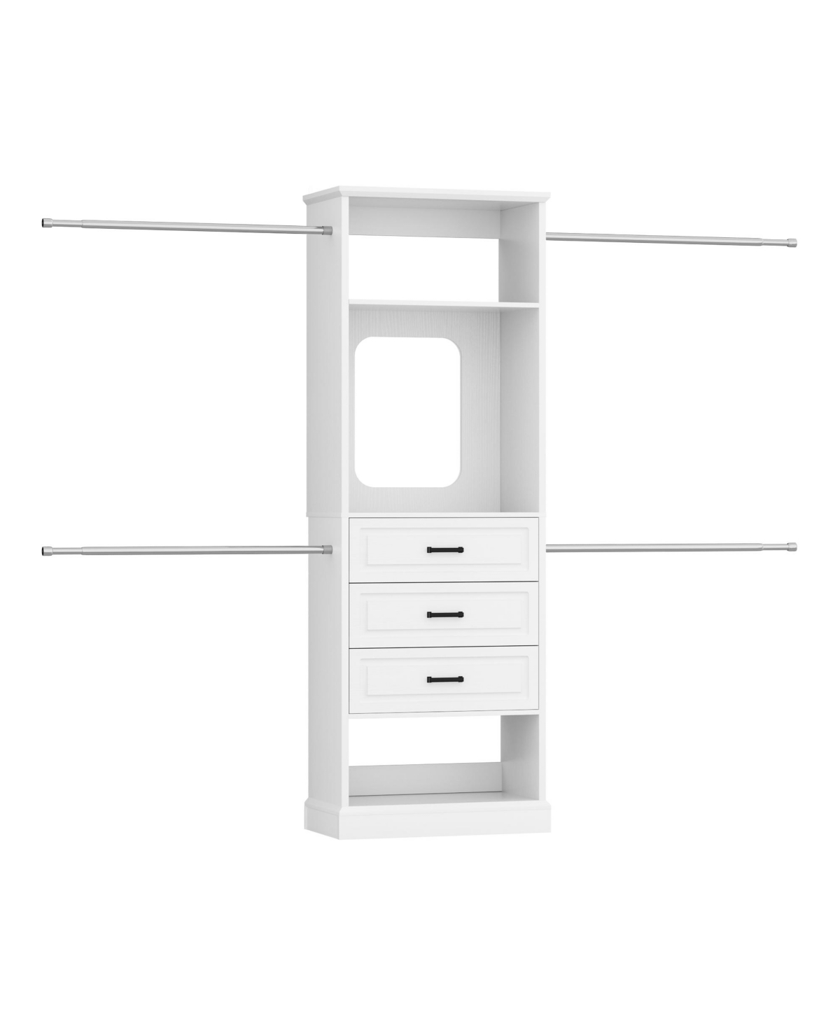 Click here for Aheaplus Wooden Closet Organizer with 4 Hanging Ro... prices