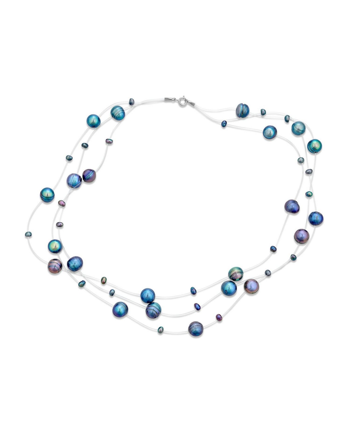 Click here for Bling Jewelry Multi Strand Pearl Illusion Necklace... prices