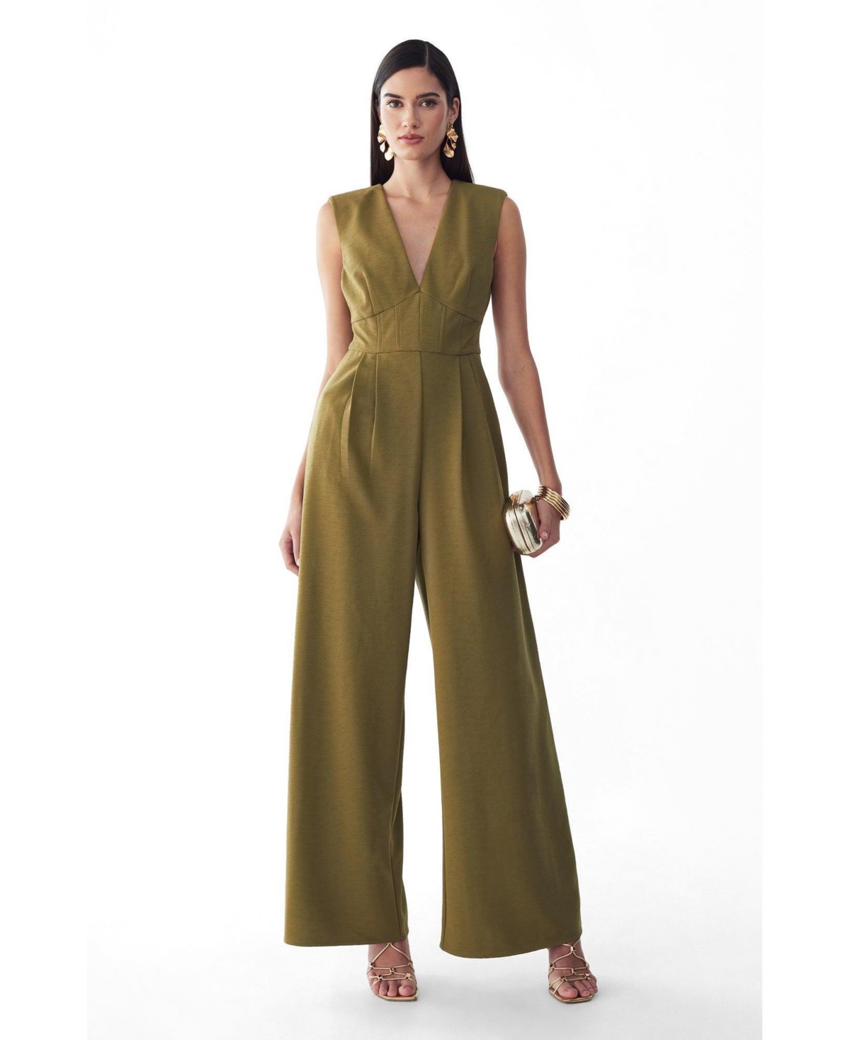 Click here for St Mrlo Womens Aurora Jumpsuit - Olive prices