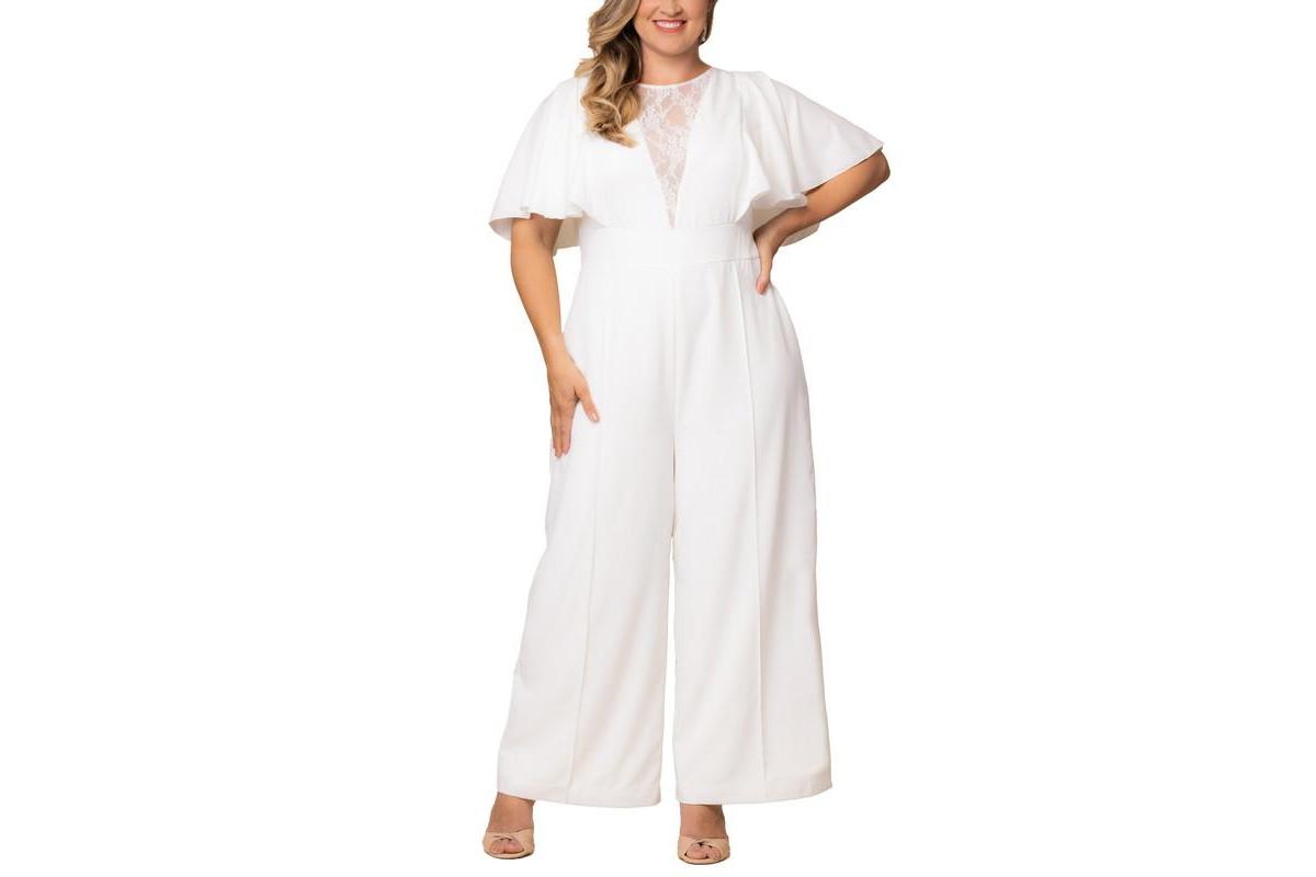 Click here for Kiyonna Plus Size Spellbound Wide Leg Jumpsuit - I... prices