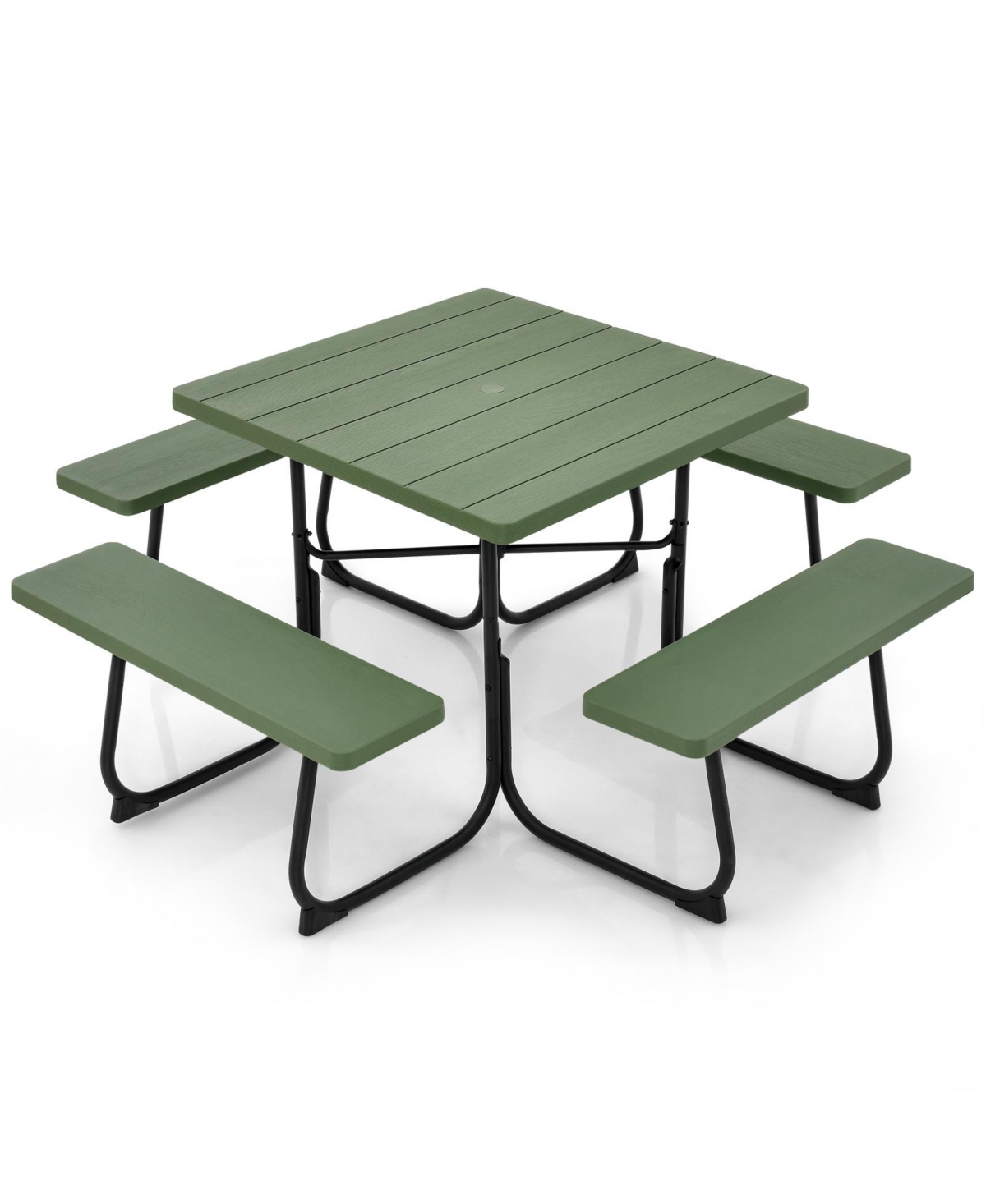 Click here for Gymax Outdoor Picnic Table 8-person Square Picnic... prices