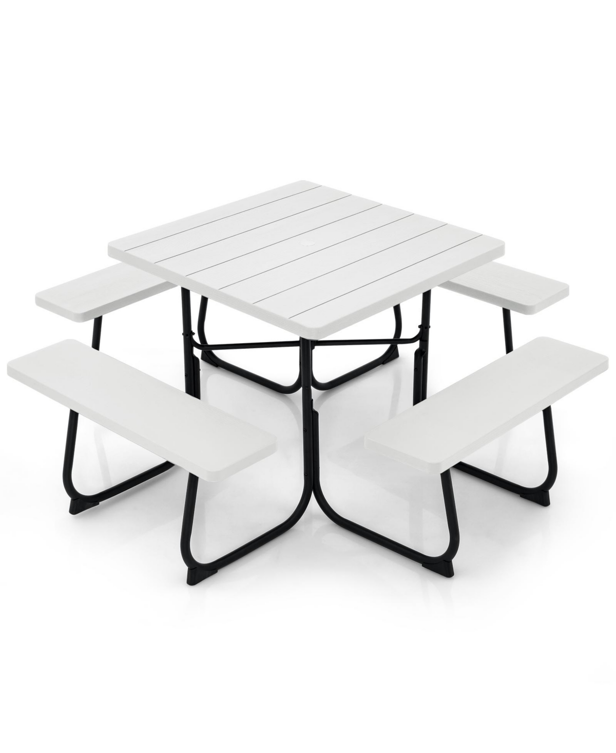 Click here for Gymax Outdoor Picnic Table 8-person Square Picnic... prices