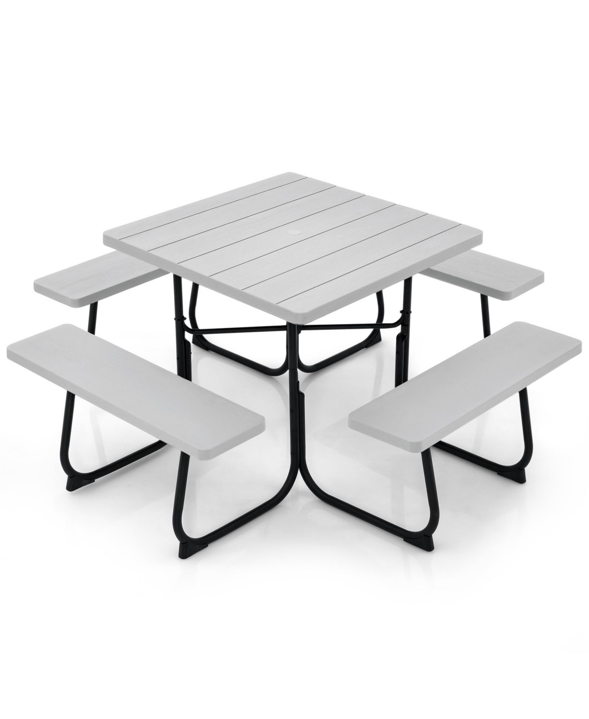 Click here for Gymax Outdoor Picnic Table 8-person Square Picnic... prices