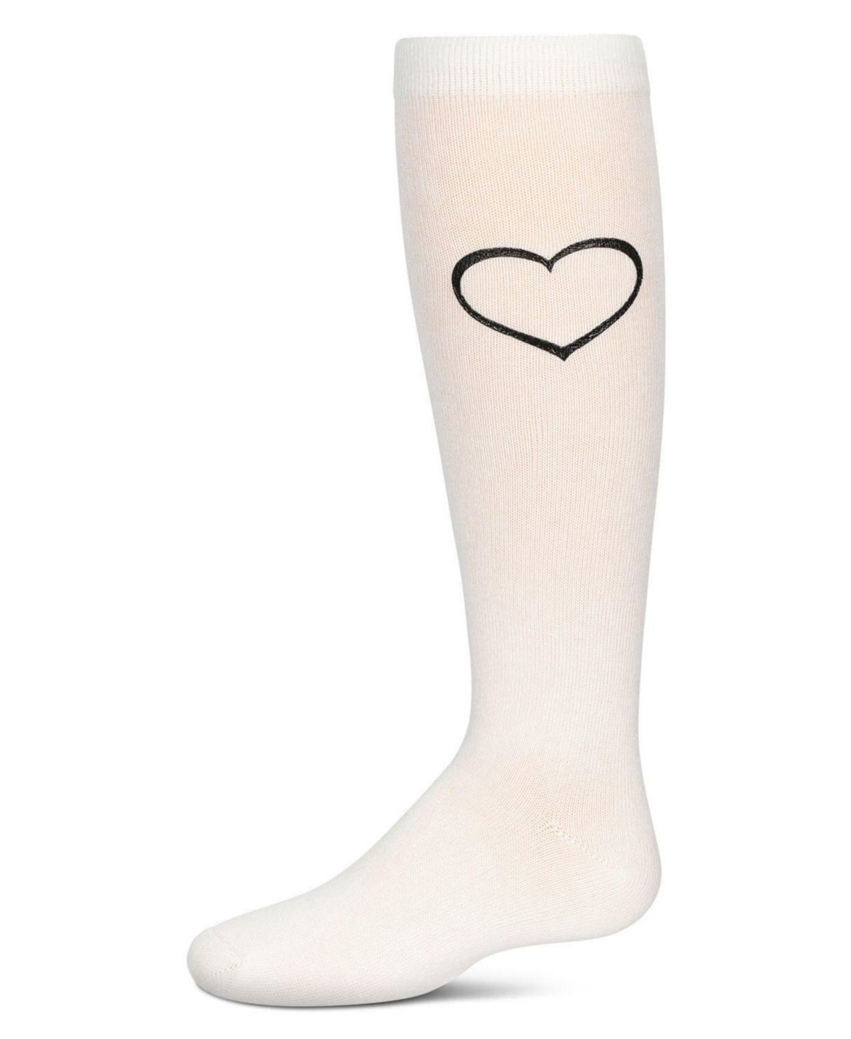 Click here for MeMoi Girls Puff Paint Heart Knee High Socks - Win... prices