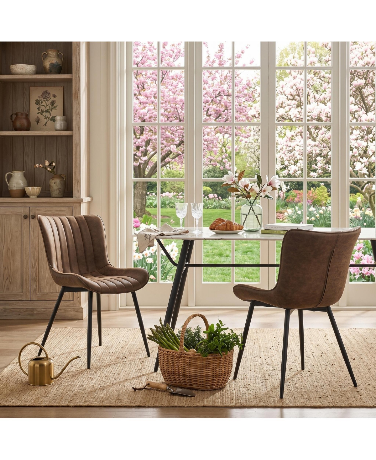 Click here for homfan Set of 2 Mid-Century Modern Dining Chairs... prices