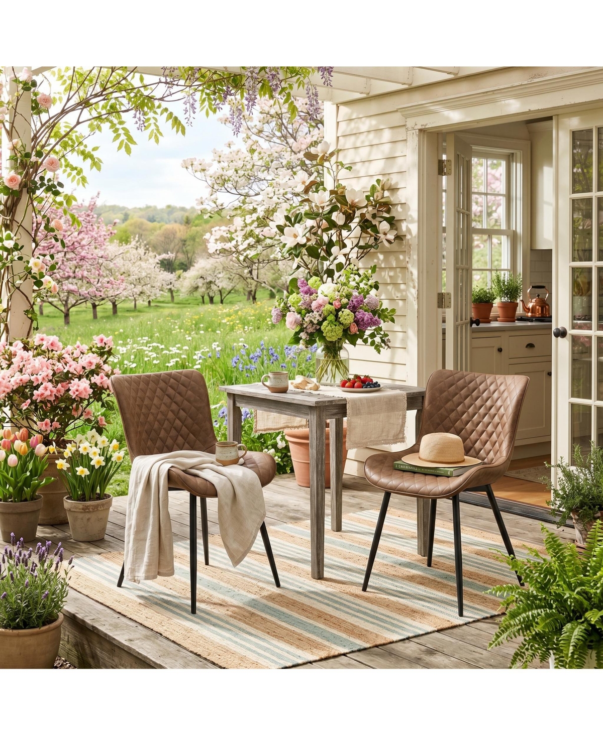 Click here for homfan Set of 2 Mid-Century Modern Dining Chairs... prices