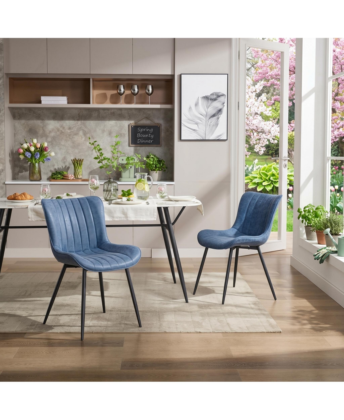 Click here for homfan Set of 2 Mid-Century Modern Dining Chairs... prices