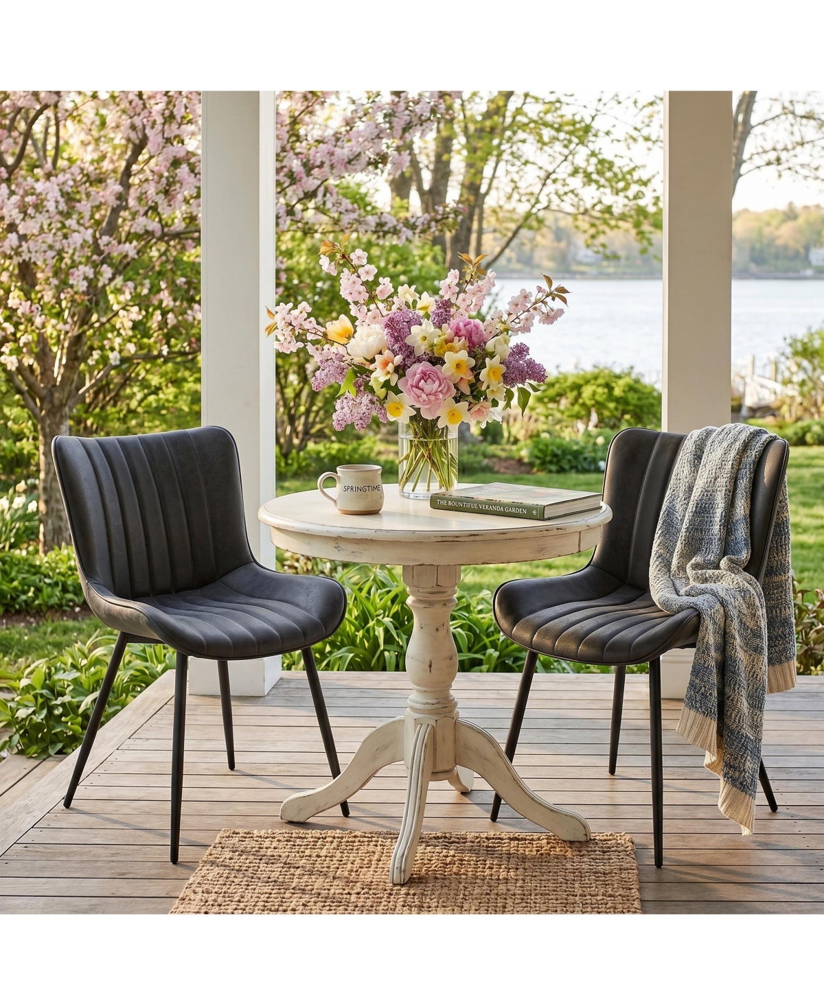 Click here for homfan Set of 2 Mid-Century Modern Dining Chairs... prices