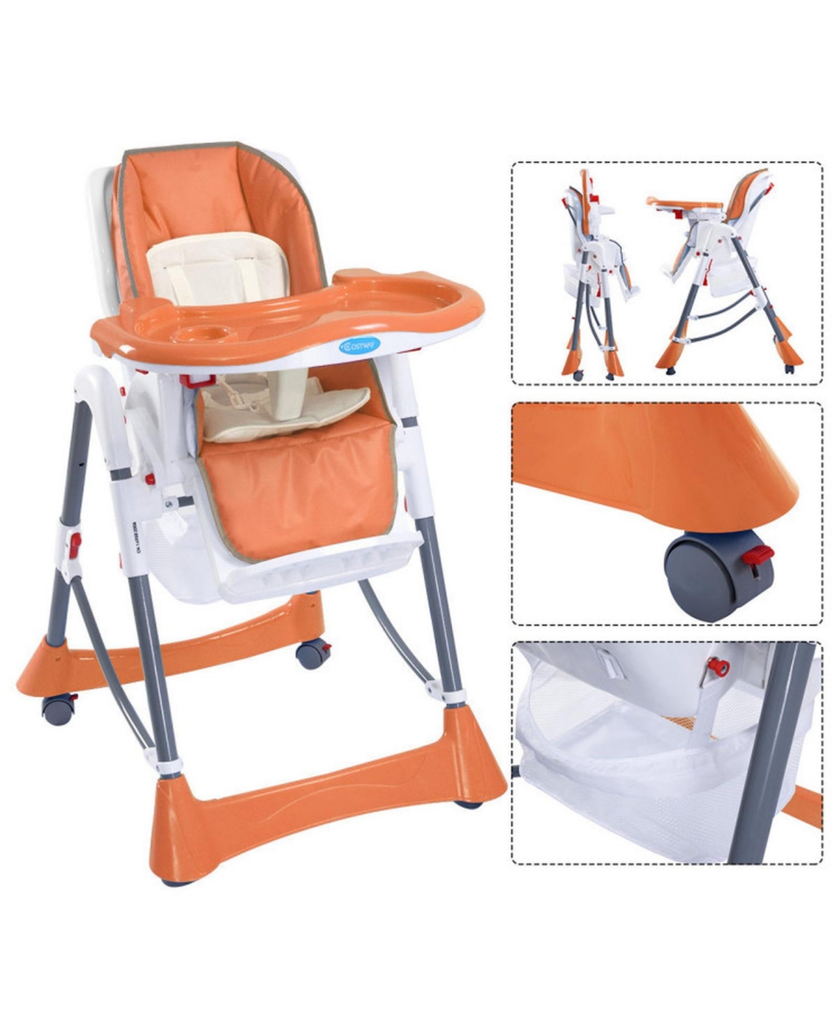 Click here for Gouun Toddler Foldable High Chair with 5-Position... prices