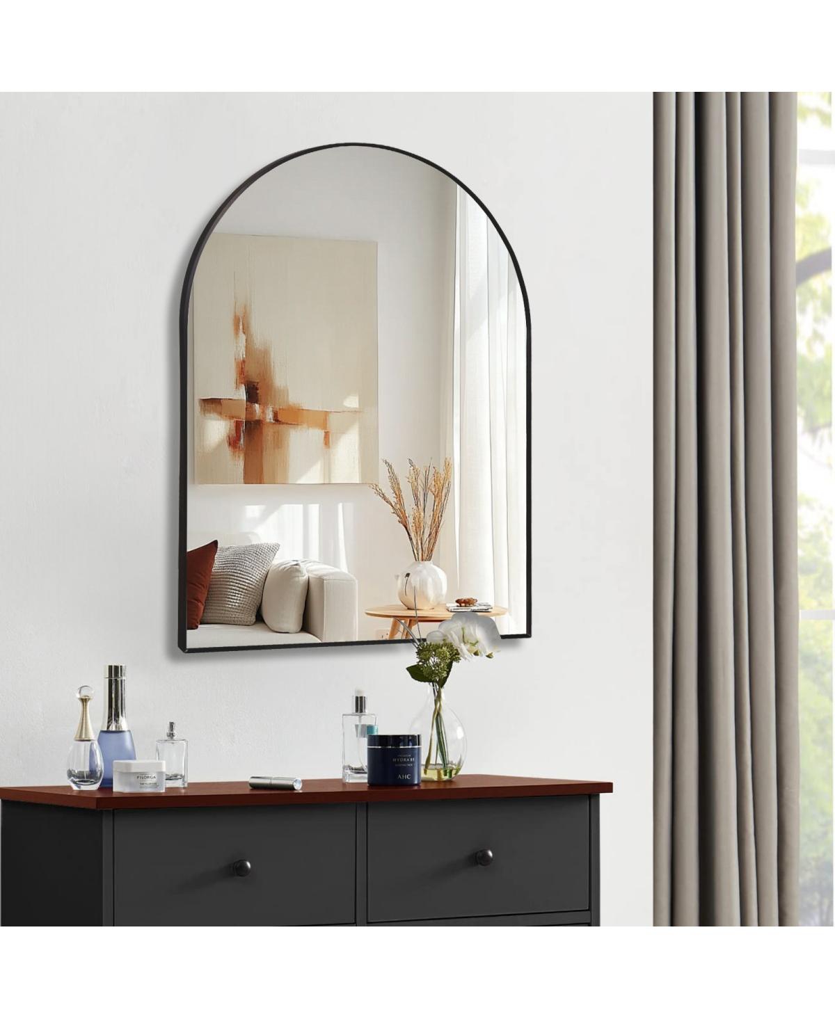 Click here for Laoties 30 x 40 Arched Bathroom Mirror  Metal Vani... prices