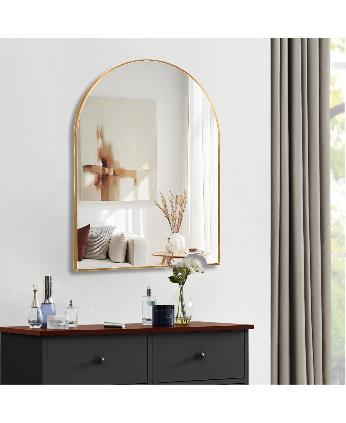 Click here for Laoties 30 x 40 Arched Bathroom Mirror  Metal Vani... prices