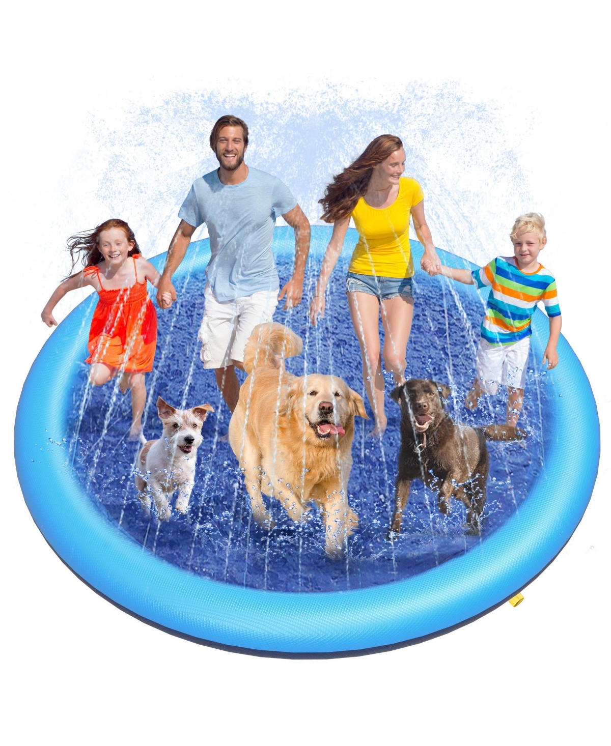 Click here for Aofar 119 Dog Splash Pad Sprinkler Play Mat - Blue prices