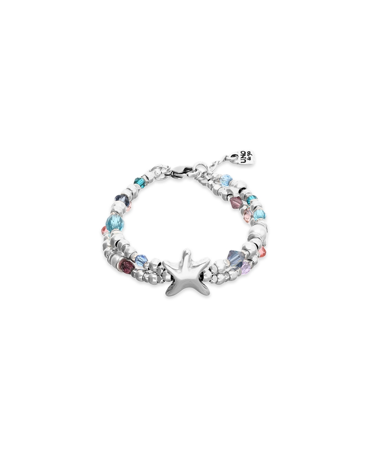 Click here for UNOde50 Silver-Tone with Multicolor Faceted Crysta... prices