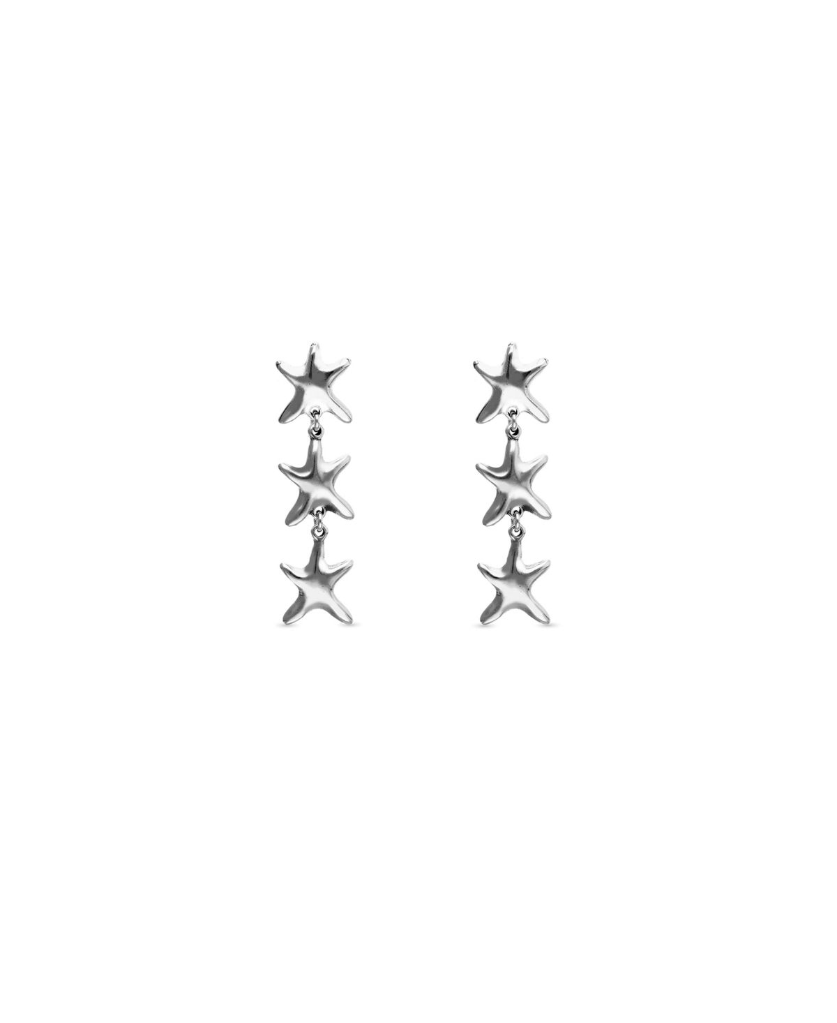 Click here for UNOde50 Long Silver-tone with Three Stars Earrings prices