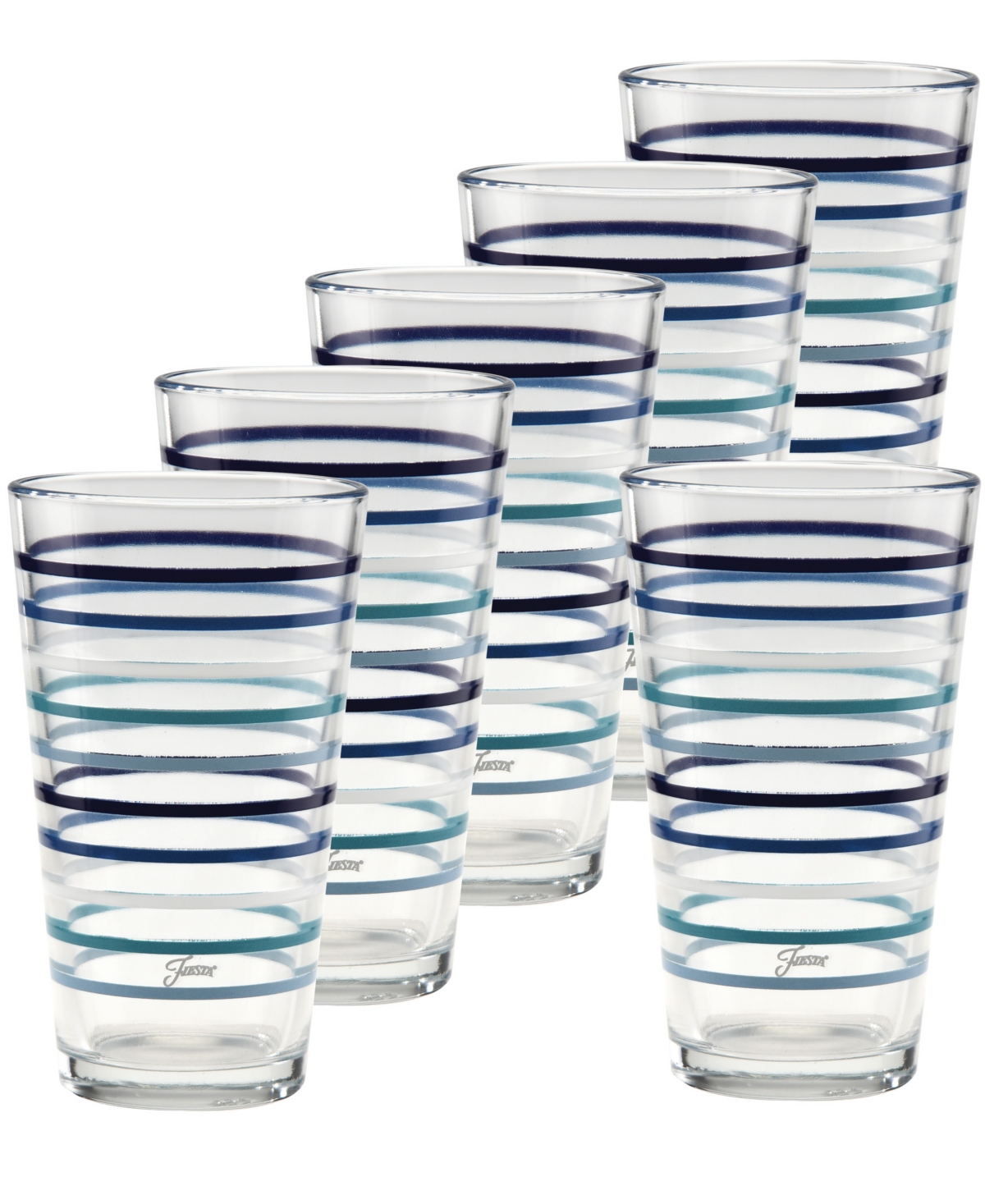Click here for Fiesta Coastal Blues Tapered Cooler Glasses  Set o... prices