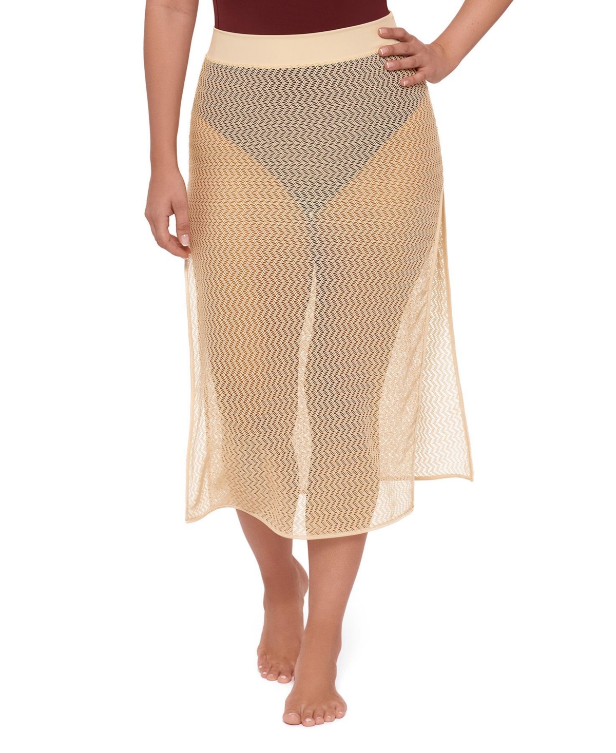 Click here for S3 Apparel Womens Side Slit Crochet Swimsuit Cover... prices