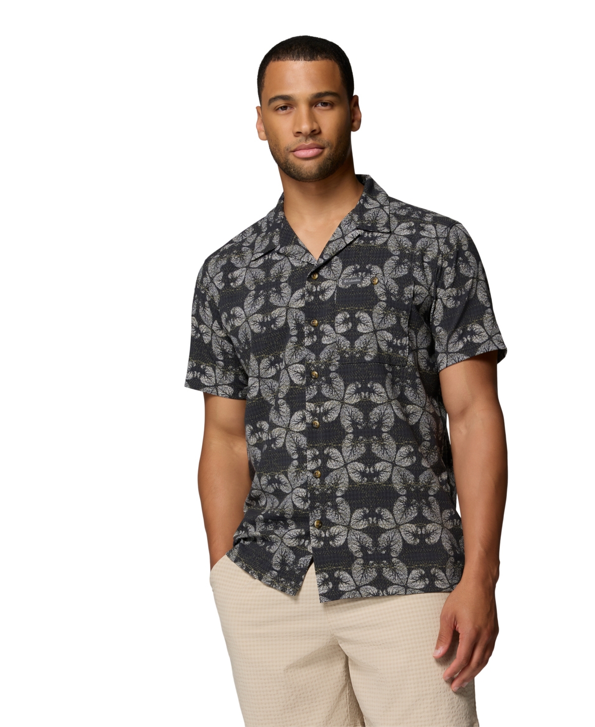 Click here for Columbia Mens Utilizer Printed Camp Shirt - Shark/... prices