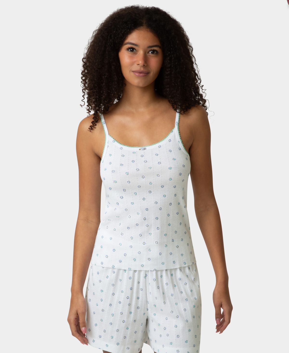 Click here for Hue Womens Pointelle Pajama Camisole - Bright Whi prices