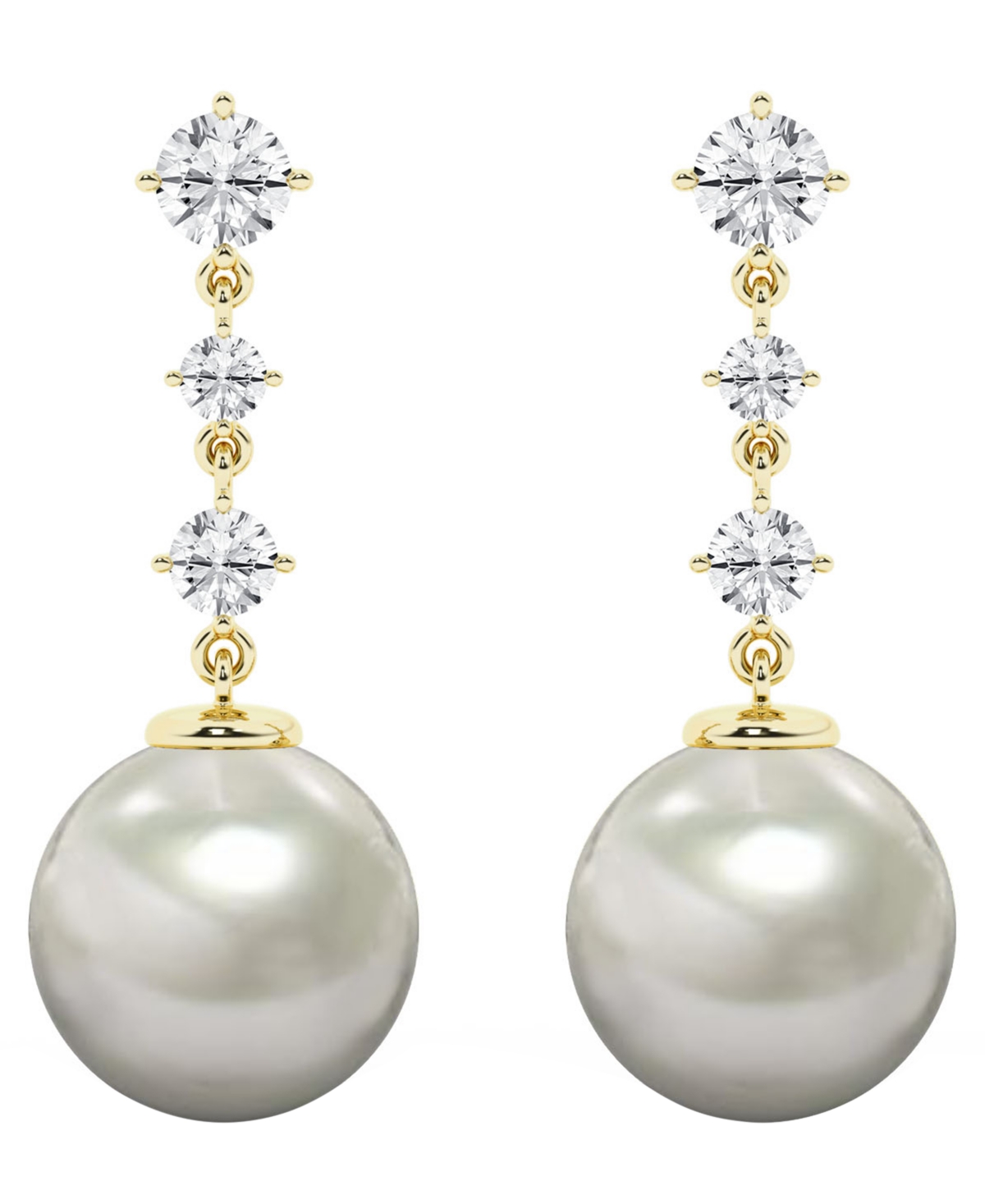 Click here for Macys Cultured Freshwater Pearl (9-10mm) & Diamond... prices