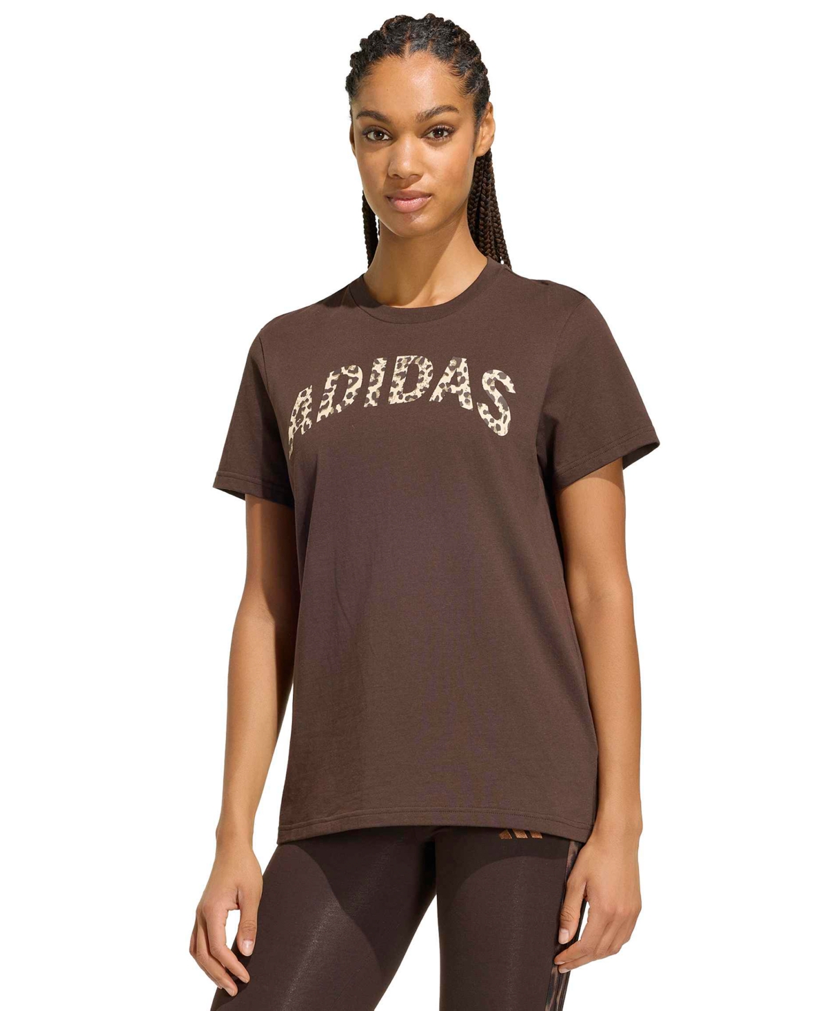 Click here for adidas Womens Loose Graphic Cotton T-Shirt - Dark... prices