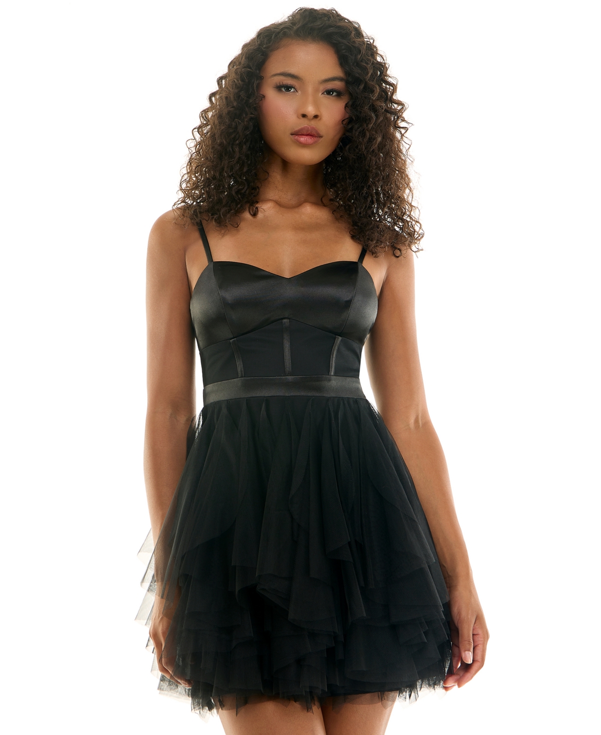 Click here for City Studios Juniors Satin and Chiffon Sleeveless... prices