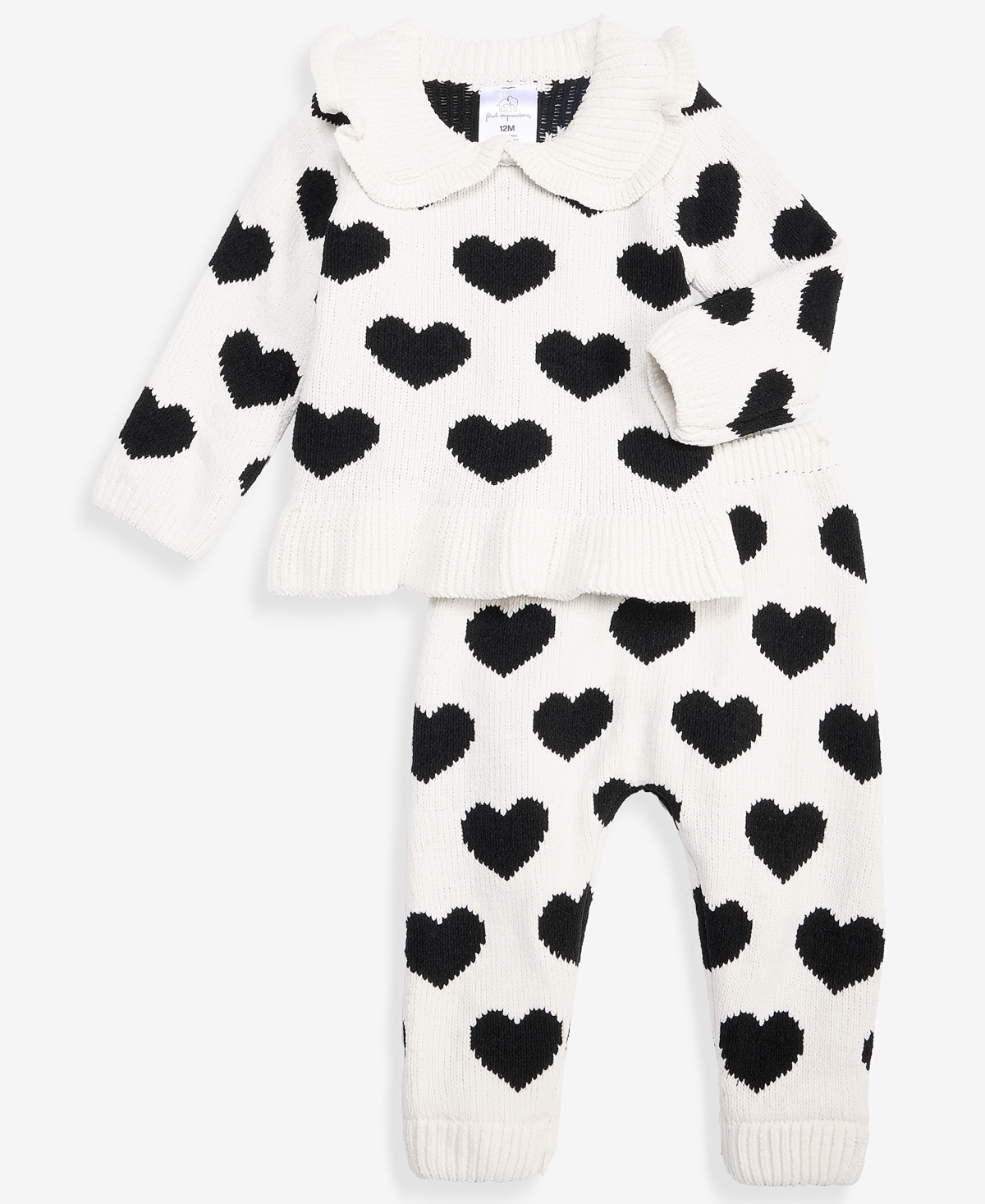 Click here for First Impressions Baby Girls 3M-24M Collared Heart... prices
