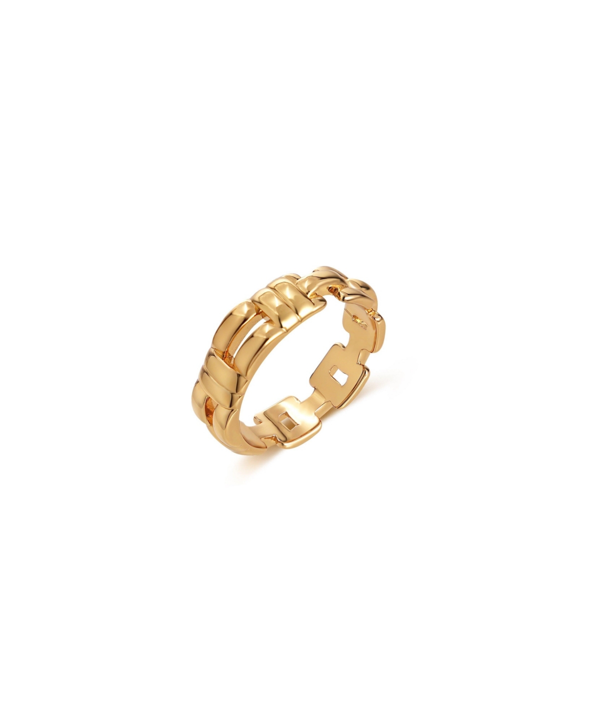 Click here for Retro Chic Rome Chain Ring - Gold prices