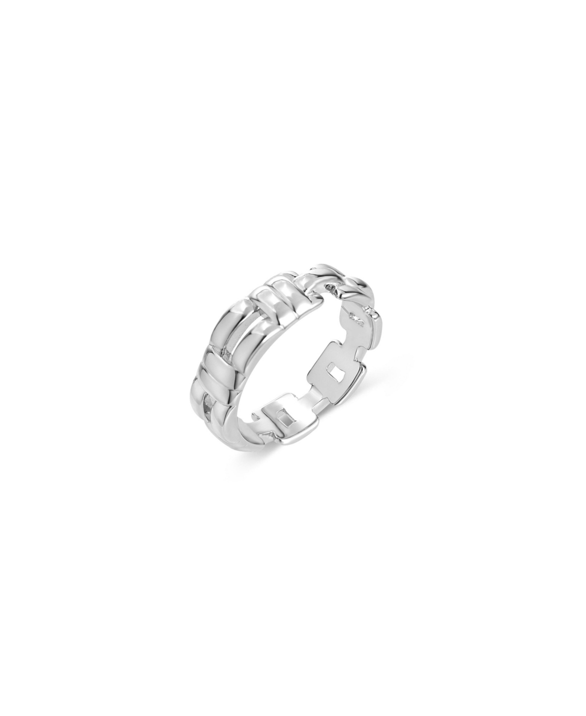 Click here for Retro Chic Rome Chain Ring - Silver prices