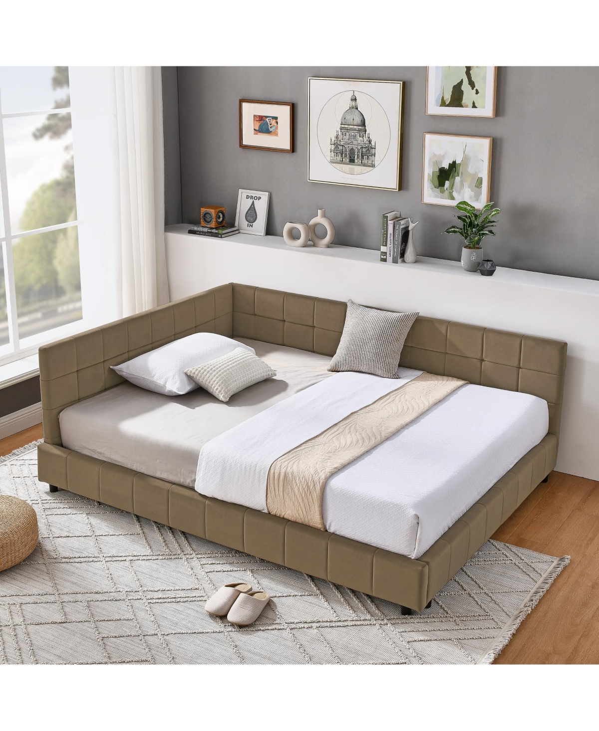 Click here for Clihome Full Size Daybed with Trundle Drawer - Vel... prices